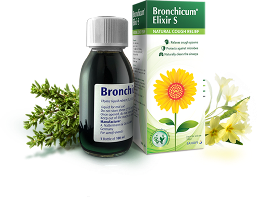 Natural & Wet Cough Syrup with Thyme & Primula Root - Bronchicum Elixir S